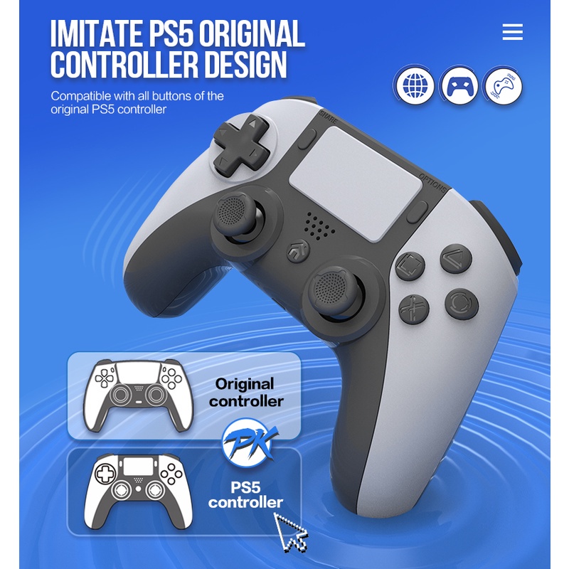 PS5 Wireless Controller Game Controller Bluetooth DualSense Gamepad TopWolf PS5/PS4/PC/Laptop ...
