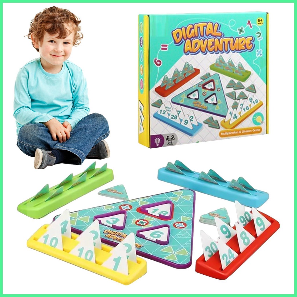 Math Games Multiplication And Division Preschool Math Board Game Set ...