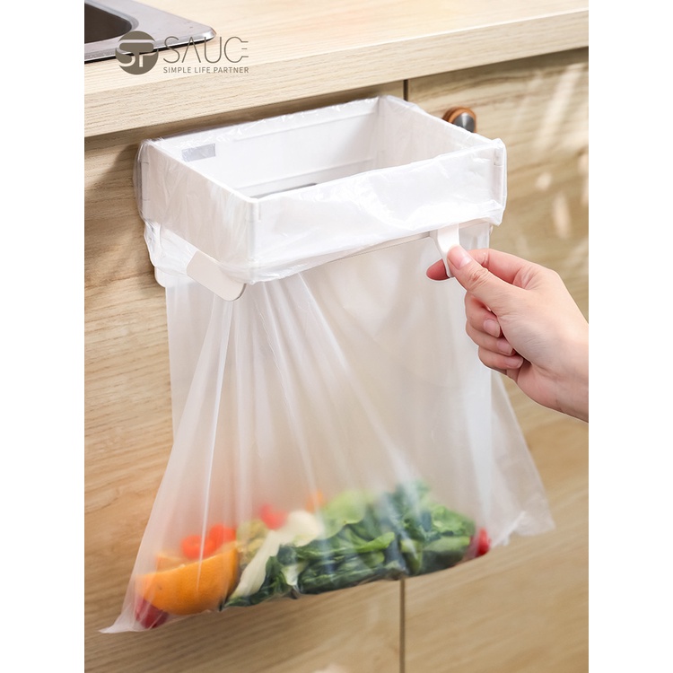 SG Wall-mounted Foldable Trash Rack Home Kitchen Cabinet Door Bathroom ...
