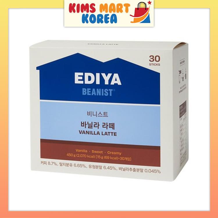 Ediya Beanist Vanilla Latte Coffee Korean Instant Coffee Mix 15g x ...