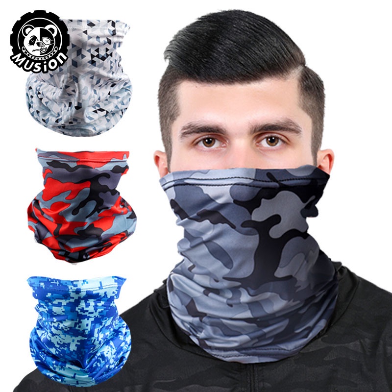 Musion Stitched Anti Dust UV Buff Bandana Head Scarf Face Mask Headband ...