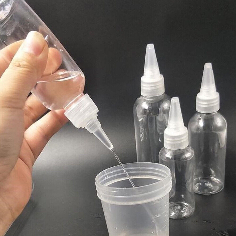 [Ready Stock] 10ml-200ml Paint Mixing Bottle / Pointed Mouth Dropper ...