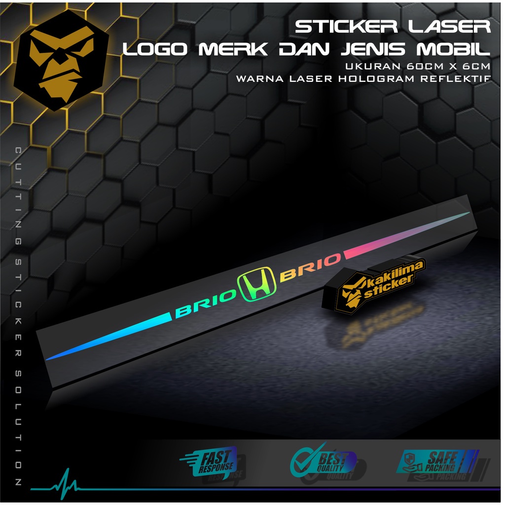 Car Laser Sticker. Honda Brand and Type Logo Laser Sticker. Brio. Jazz ...