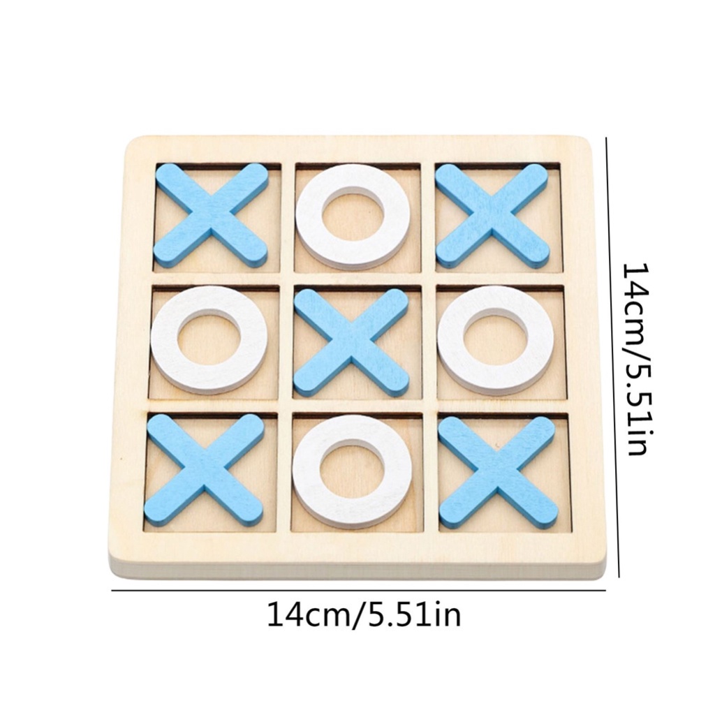 Tic-Tac-Toe Board Game Wooden X O Blocks Tabletop Board Game | Shopee ...