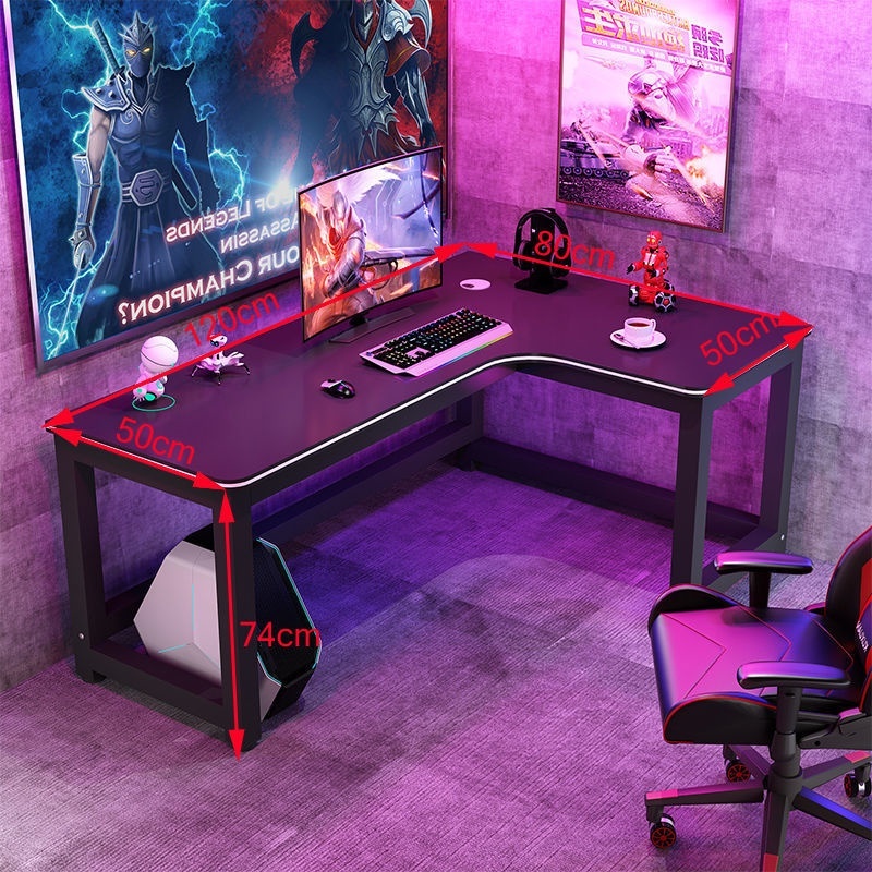 Computer Gaming Table With FL Bookshelf Study Bedroom Office Desk ...