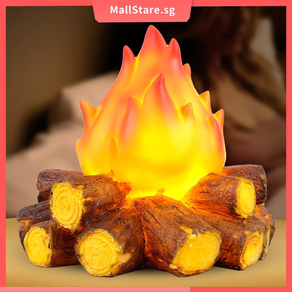 Flame Light Battery Powered Fake Fire Lamps Decorative Realistic Flame ...