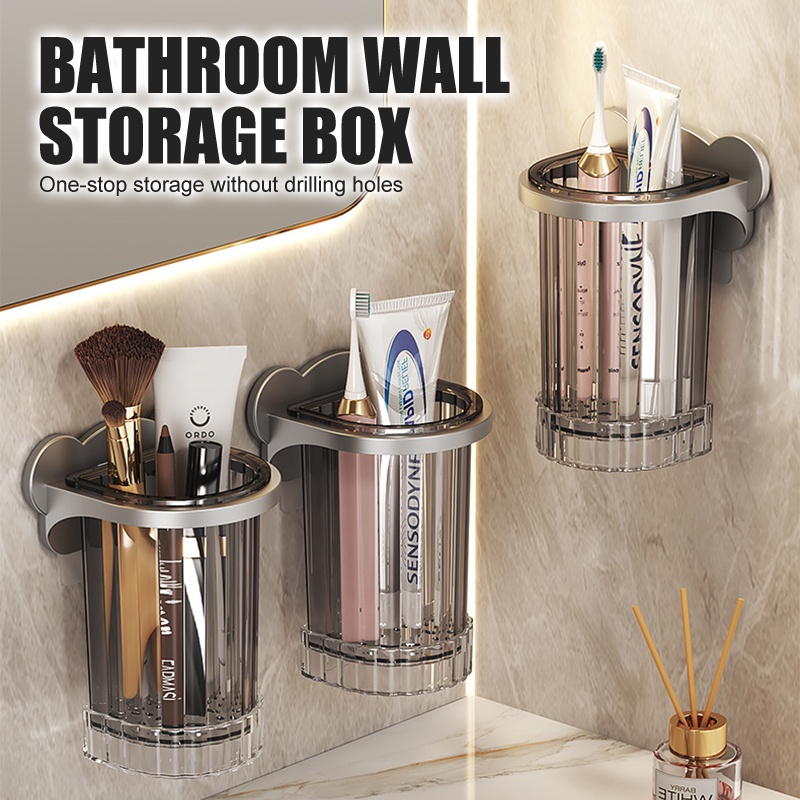 Wall Mount Toothbrush Holder for Bathroom - Self Adhesive Wall Mounted ...