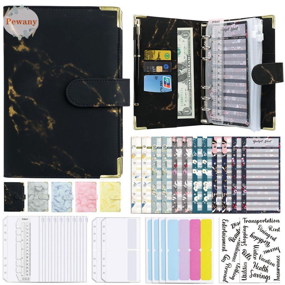 PEWANYMX Marble Notebook Money Organizer Cash Envelopes for Budgeting ...