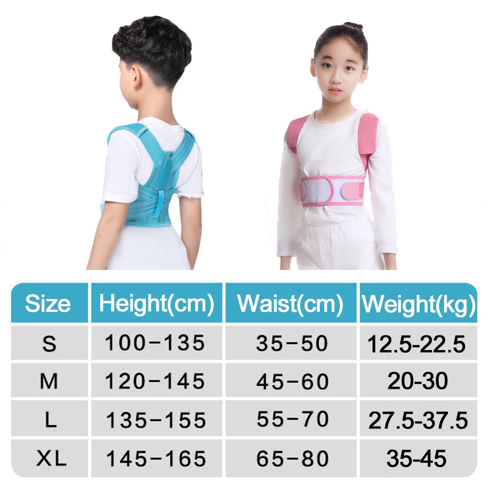 Pediatric Back Posture Corrector Brace Support Belt Posture Correction ...