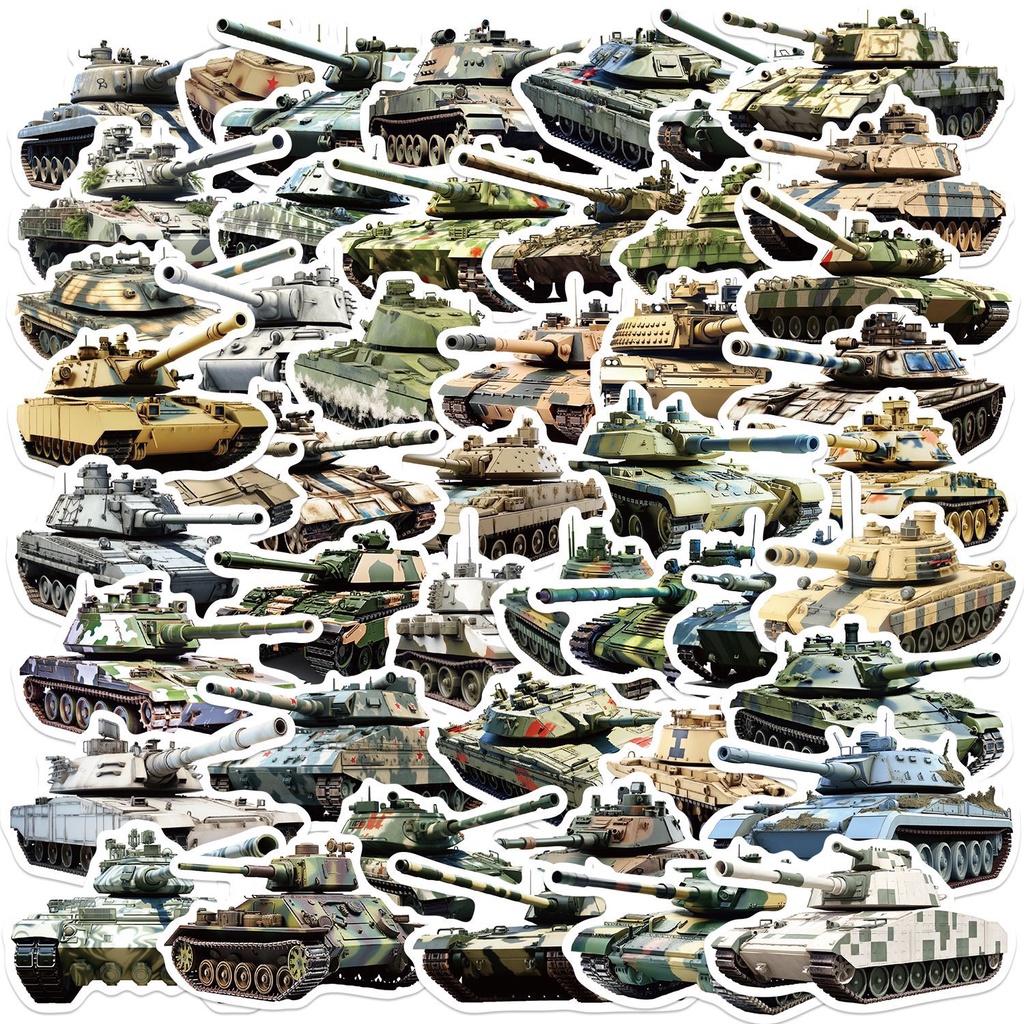 50 pcs Military Tanks Waterproof PVC Stickers | Shopee Singapore