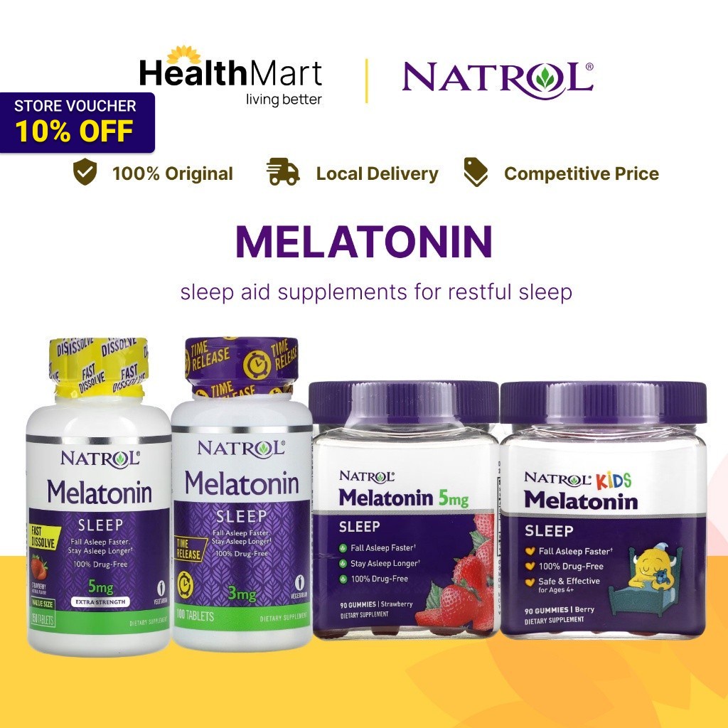 [SG] Natrol Melatonin, Time Release / Fast Dissolve, Extra Strength to ...