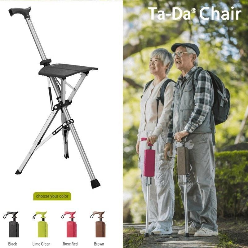 Taiwan TaDa Delta Foldable Elderly Cane Chair Subway Queuing Artifact ...