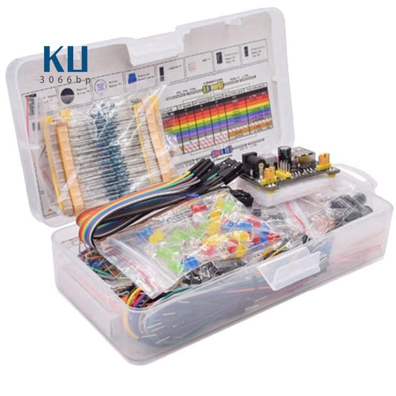 New Breadboard Set Electronics Component DIY Kit with Plastic Box for ...