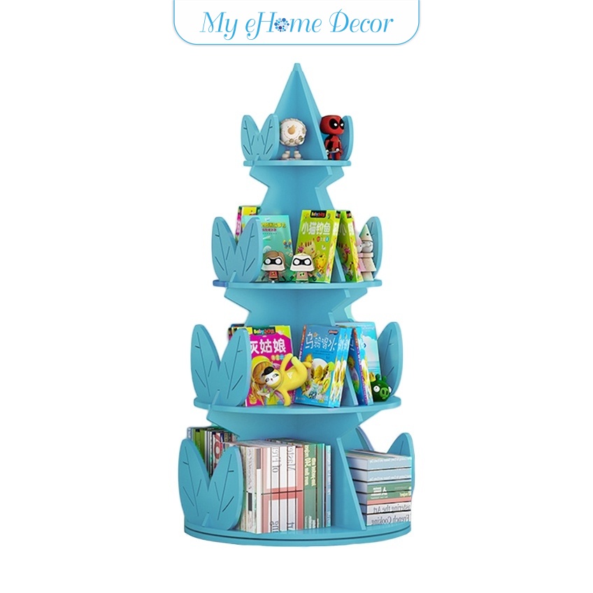 Rotating bookshelf creative children bookcase simple reading corner ...