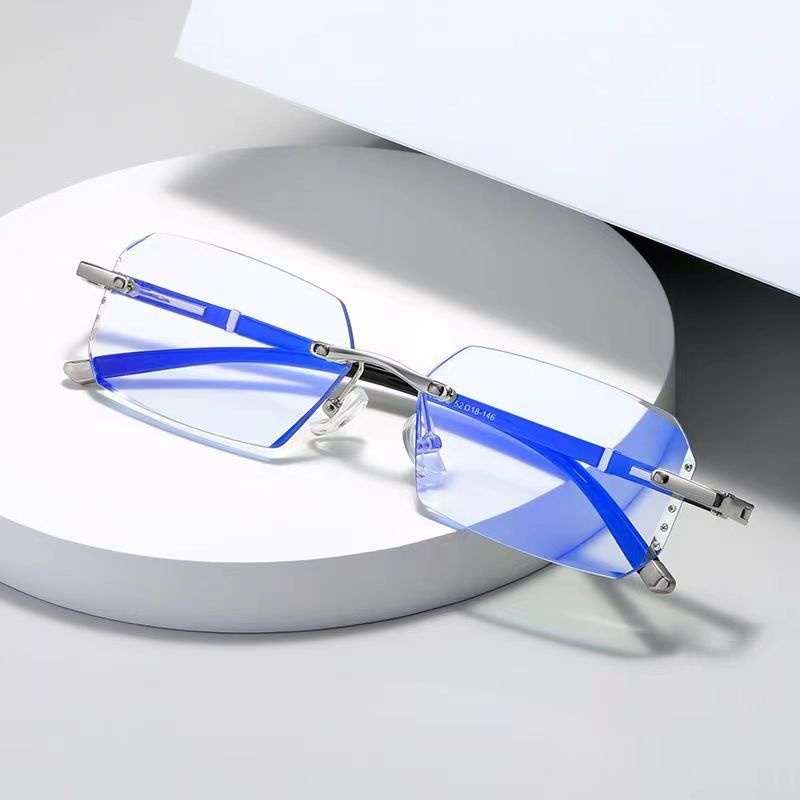 High-end fashion business frameless anti-Blue-Ray presbyopic glasses ...