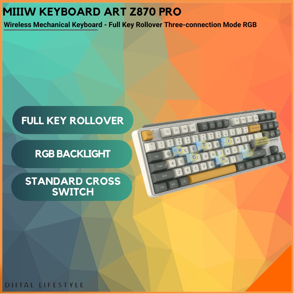 MIIIW Keyboard ART Z870 PRO Wireless Mechanical Keyboard - Full Key ...
