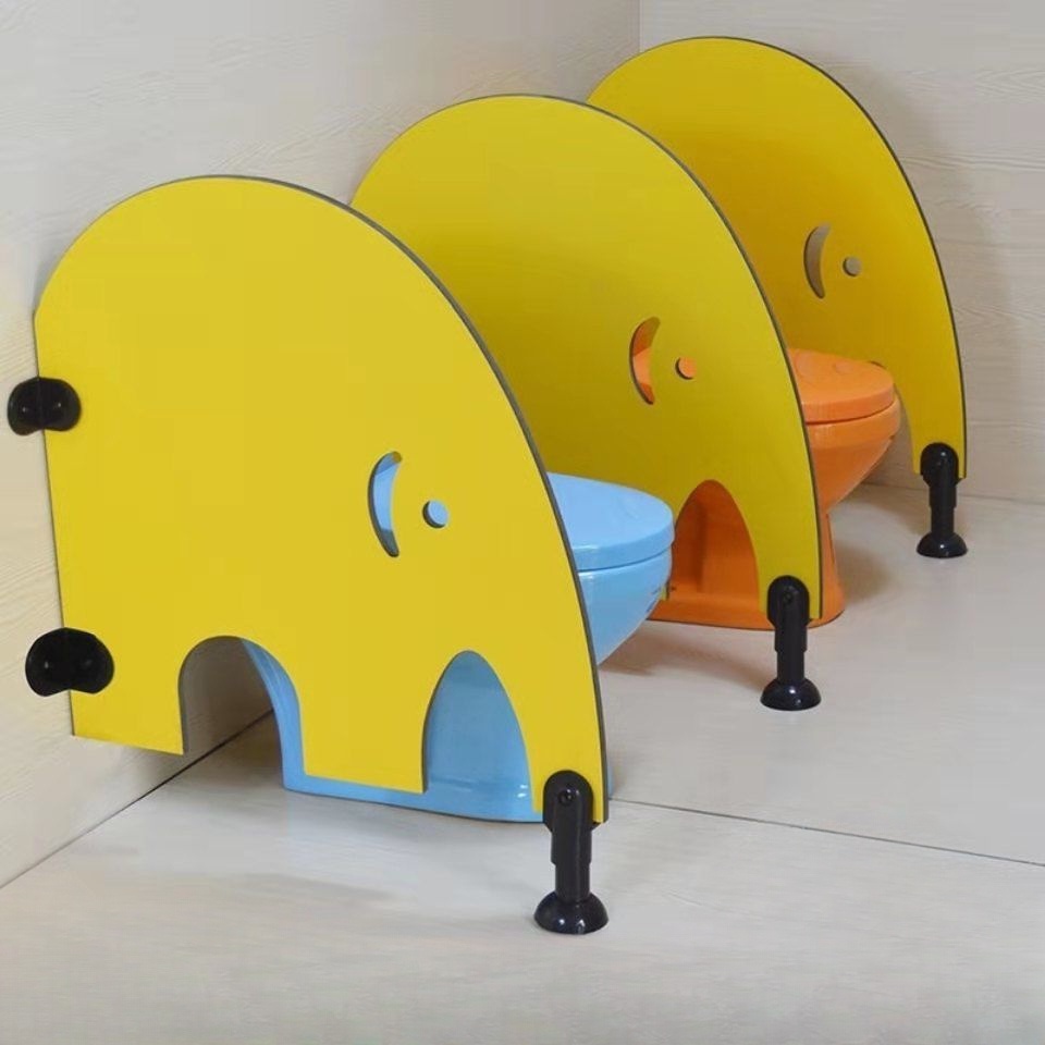 Kindergarten Toilet Compartments Baffle Bathroom Cartoon Partition ...
