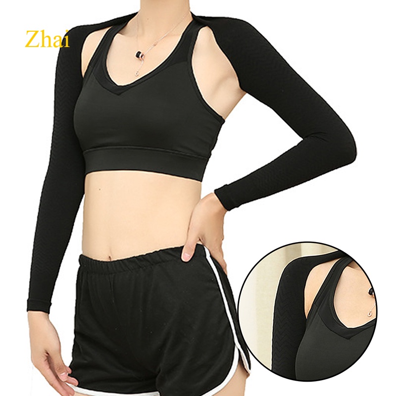 Upper Arm Shapers Compression Long Sleeves Women Arm Sauna Shapewear ...