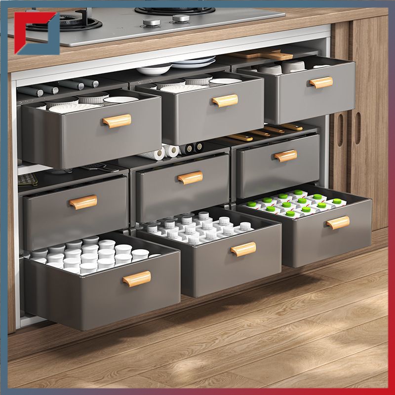 Kitchen drawer storage cabinet sink storage rack cabinet layered ...