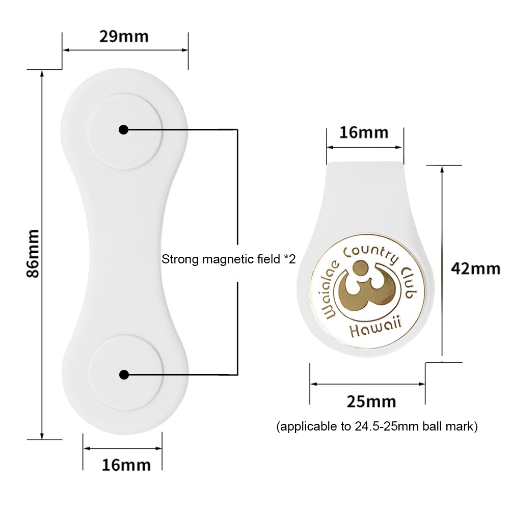 Silicone Ball Mark Clips Folding Mini Golf Caps Clip Marker Useful Golf ...