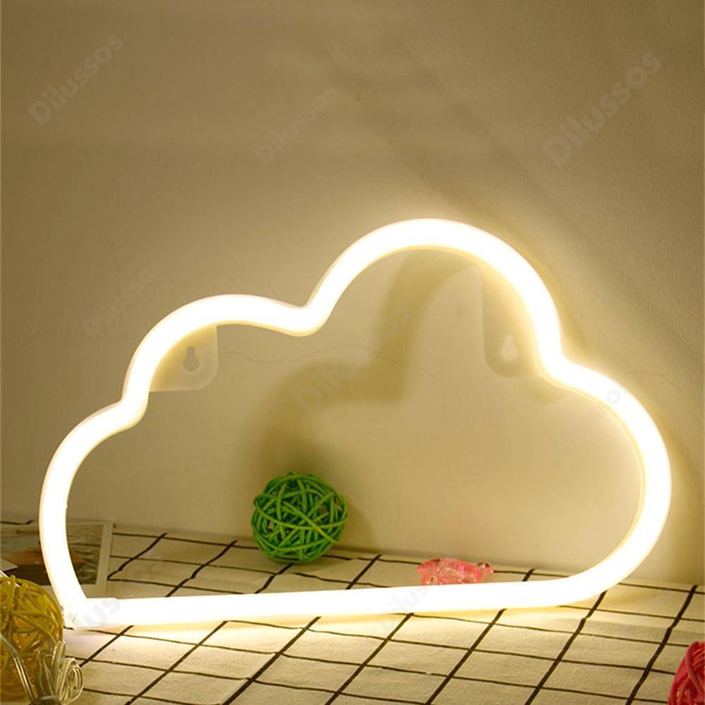 Led Hanging Neon Light Cartoon Cloud USB Battery Powered Party Wall ...
