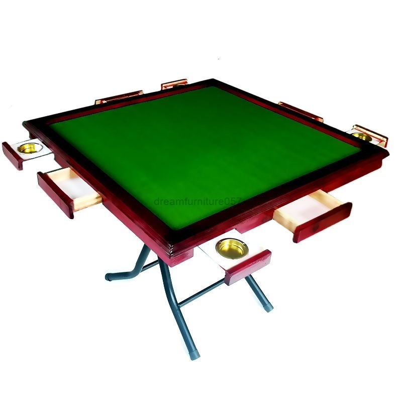 JINQUANJIA Simple Chess Folding Mahjong Table Portable Solid Wood ...