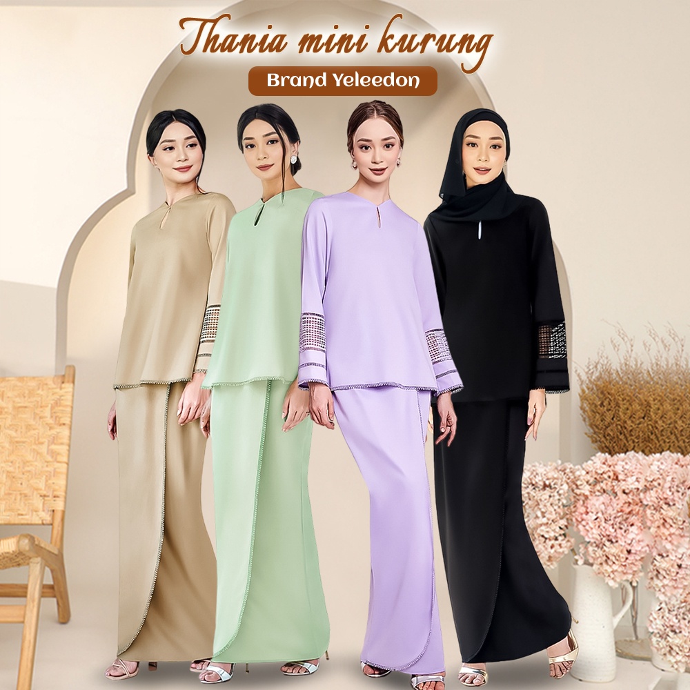 HITAM THANIA MINI Kurung Baju Raya 2025 Baju Kurung Modern Riau Soft ...