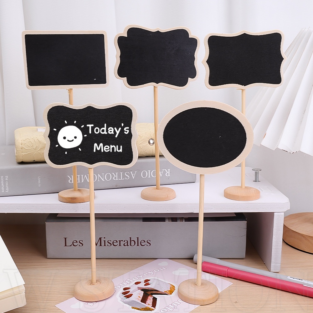 Creative Wood Message Board Display Stand - Blackboard with Bracket ...