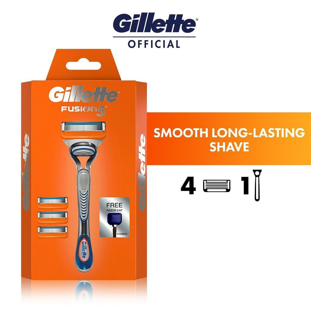 Gillette Fusion5 1 Handle + 4 Razor Blade Refills / Cartridges + FREE ...