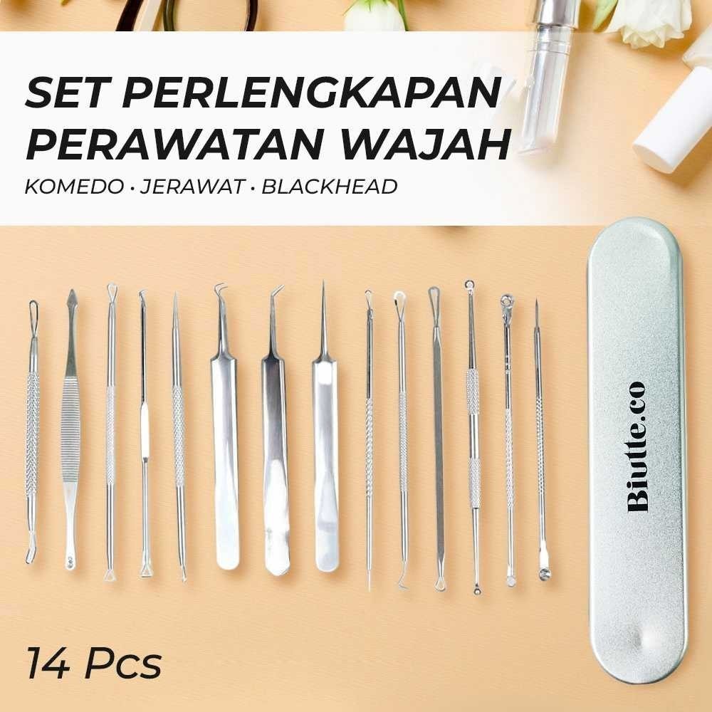 Biutte.co Blackhead Acne Blackhead Kit 14 PCS - PT14 ( ORI ) | Shopee ...