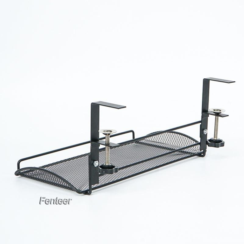 [Fenteer] Under Desk Cable Management Tray Metal Rack Desk Cable ...