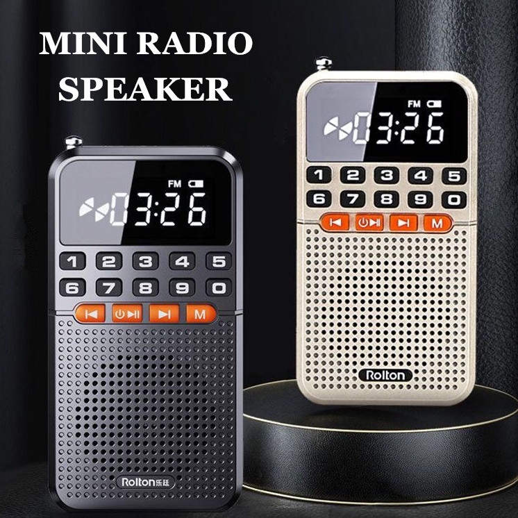 ROLTON T1 Portable Pocket FM Radio Speaker Bluetooth Radio Music Player ...