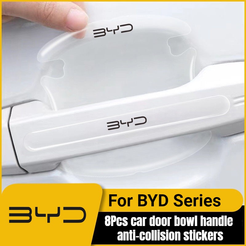 LT 8pcs Car Door Bowl Handle Anti-collision Stickers for BYD Atto 3 EV ...