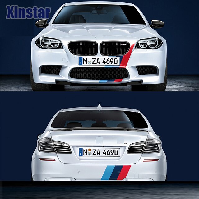KK M Performance Car Bonnet Stripe Sticker For BMW E38 E39 E46 E53 E60 E61 E64 E70 E71 E85 E87 ...