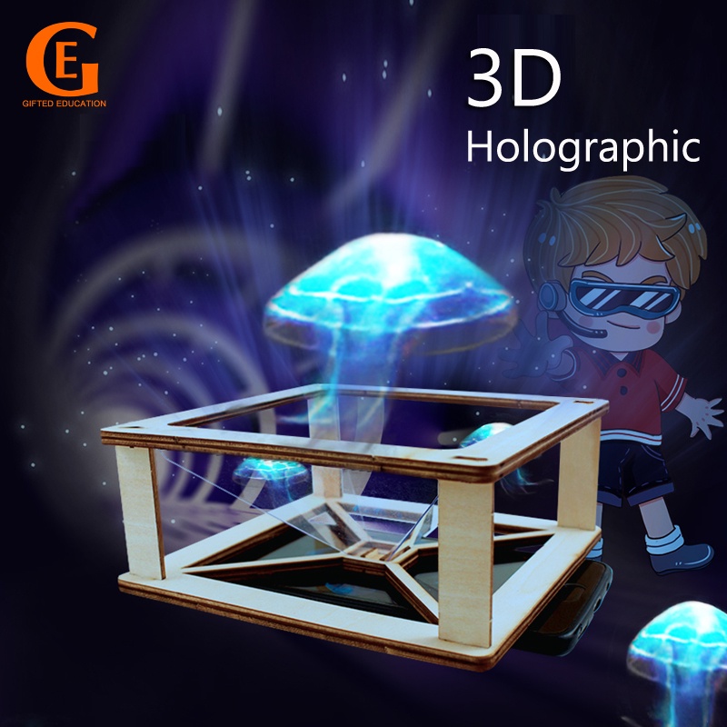 GIFTED EDUCATION 3D Holographic Projection DIY Children Handmade School ...