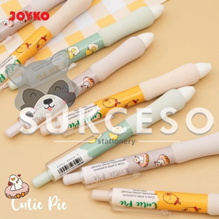 HITAM Joyko Retractable Gel Pen Black GP-390 Cutie Pie Pen UNIT Black 0 ...