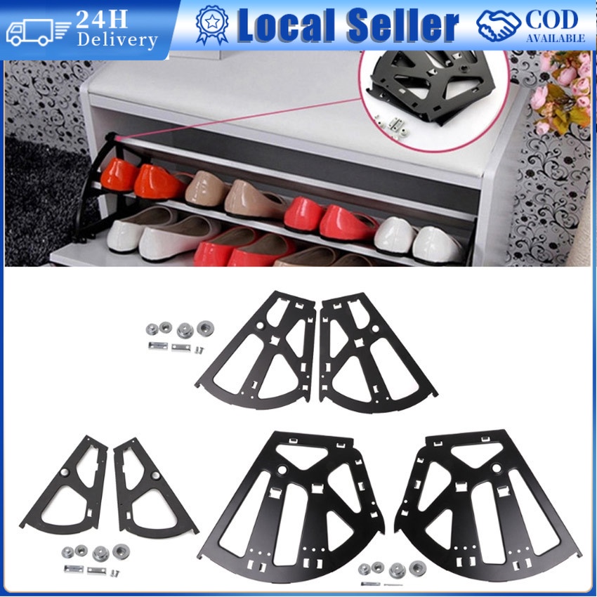 1Pair Shoe Flip Frame Rack Shoe Cabinet Hinges Flip Plate Shoes Shelf ...