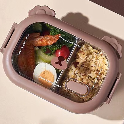 Cute Cartoon Stainless Steel Lunch Box Sealed Bento Box ...