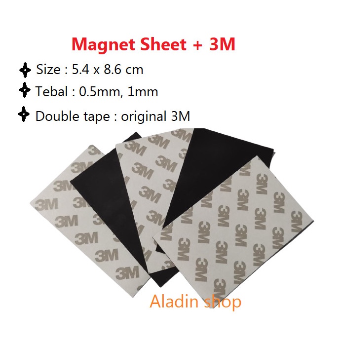 Rubber Magnet Sheet Strip Sheet Double Tape Sheet 3M ID Card 54x86 0 ...