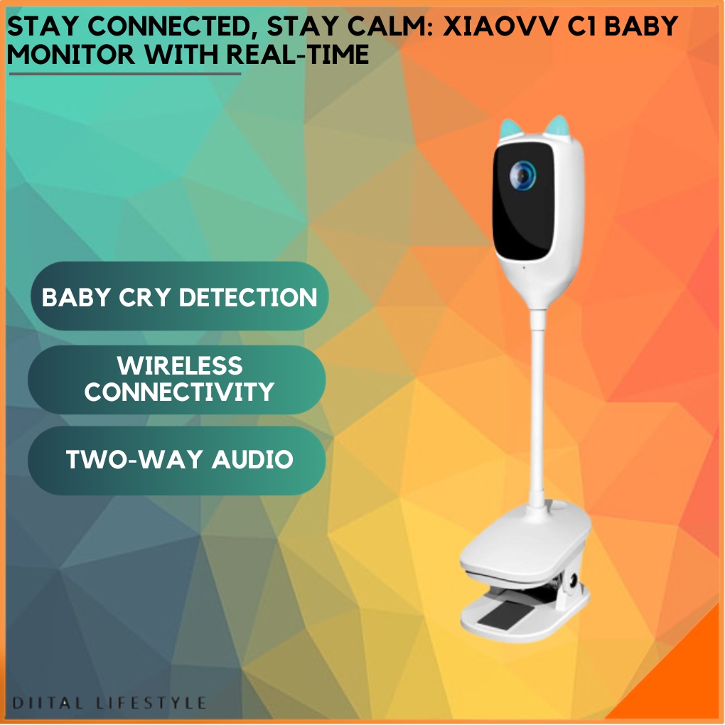 Xiaovv C1 Baby Monitoring Wifi Indoor Camera FHD 1296P 3MP Security ...