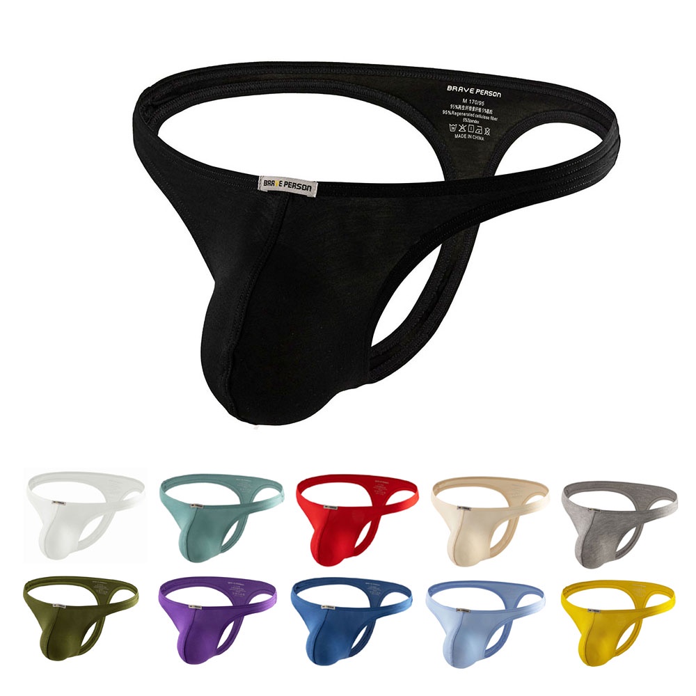 Brave Person Mens Low Waist Slim Briefs Breathable And Comfortable