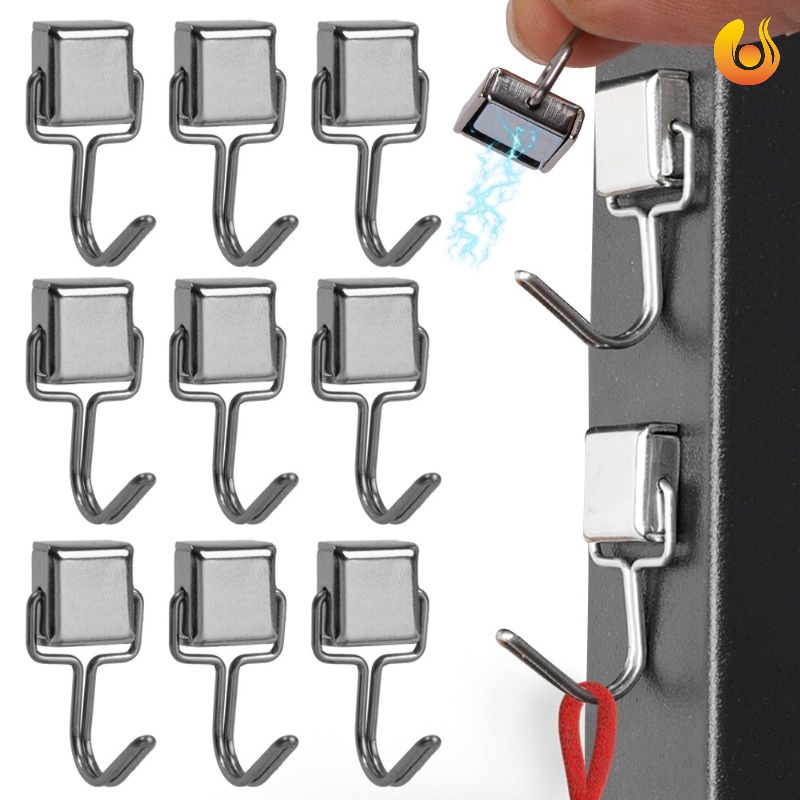 5Pcs Mini Square Strong Magnetic Hooks / Practical Load Bearing Hook ...