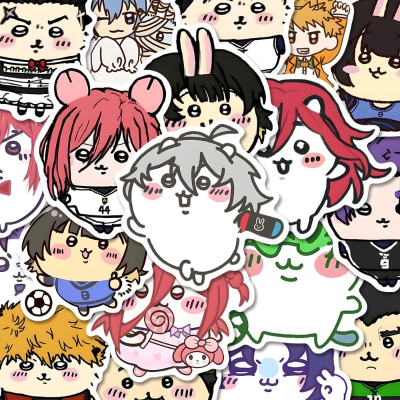 chiikawa Blue Lock Collabo Anime Stickers Chigiri Hyoma Seishiro Nagi Q ...