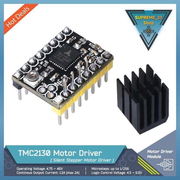 Tmc2130 Silent Stepper Motor Driver 3d Printer Arduino Mcu Control Shopee Singapore