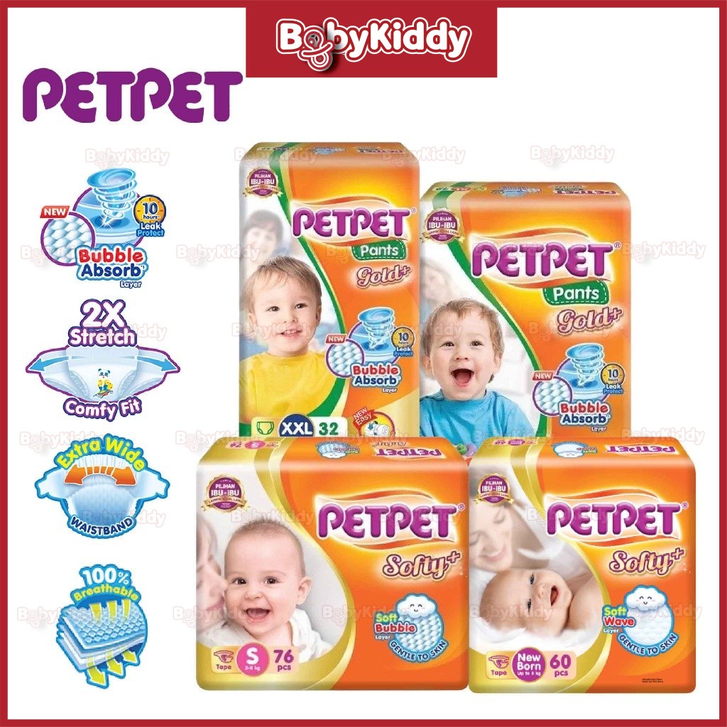 PetPet Tape Diaper | Pants Diaper Gold-All Size | Shopee Singapore