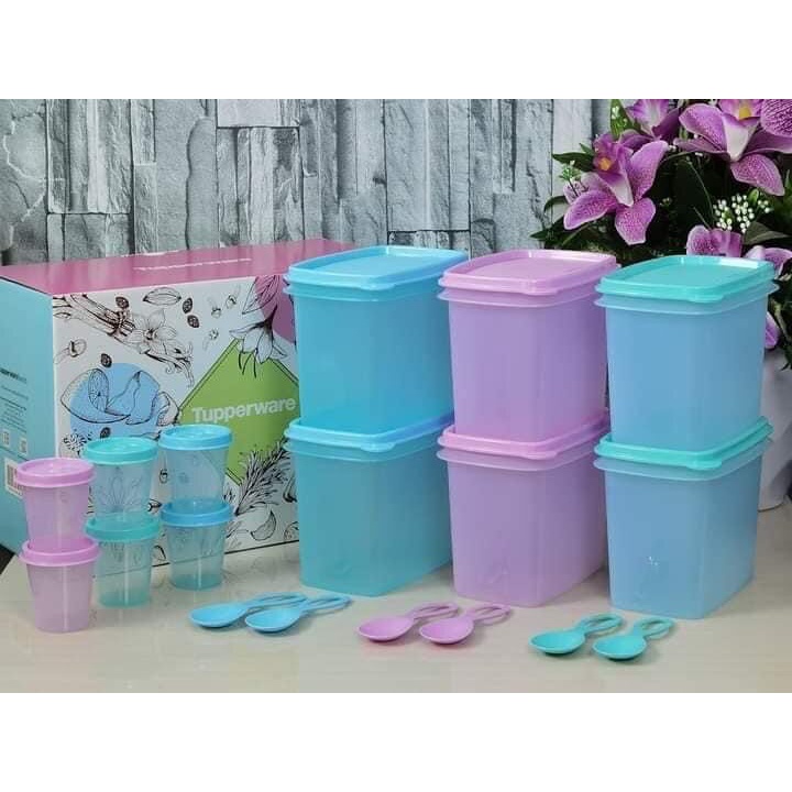 Tupperware Shelf saver with spoon/ Tupperware Ezy Store with Spoon ...
