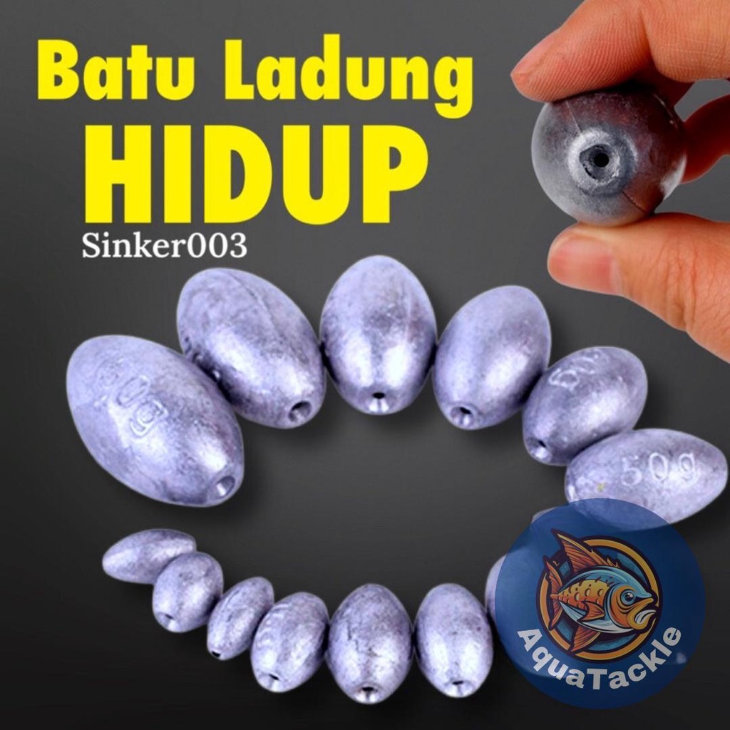 AquaTackle - 【Sinker003】Batu Ladung Hidup Pancing Laut Sungai Fishing ...