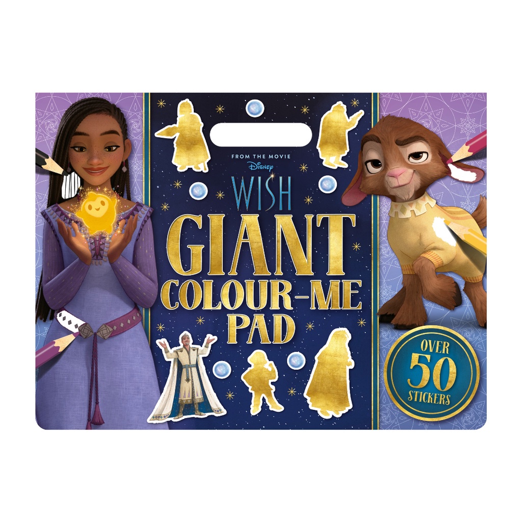 Disney Wish Giant Colour Me Pad Colouring Book With 50+ Stickers ...