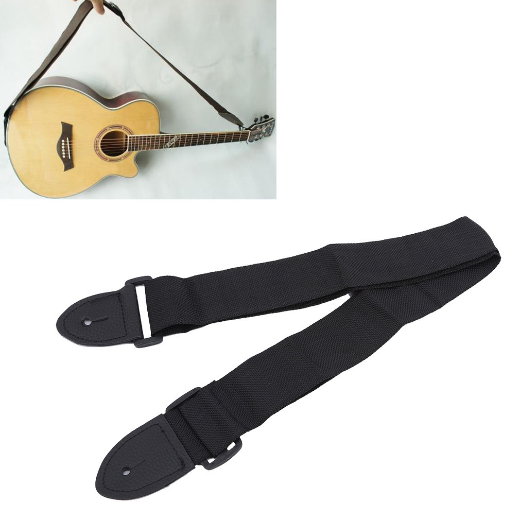 *SG Seller* Guitar Strap Adjustable Nylon Guitar Belt with PU Leather ...