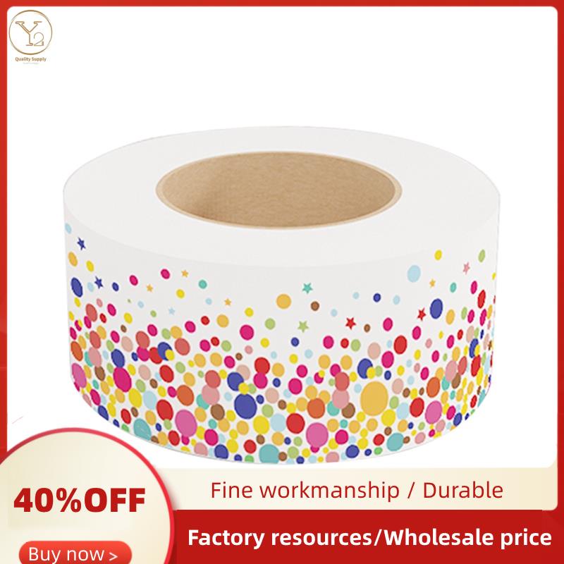 20M Colorful Dot Pattern Stickers Trim Stickers Classroom Board Border ...